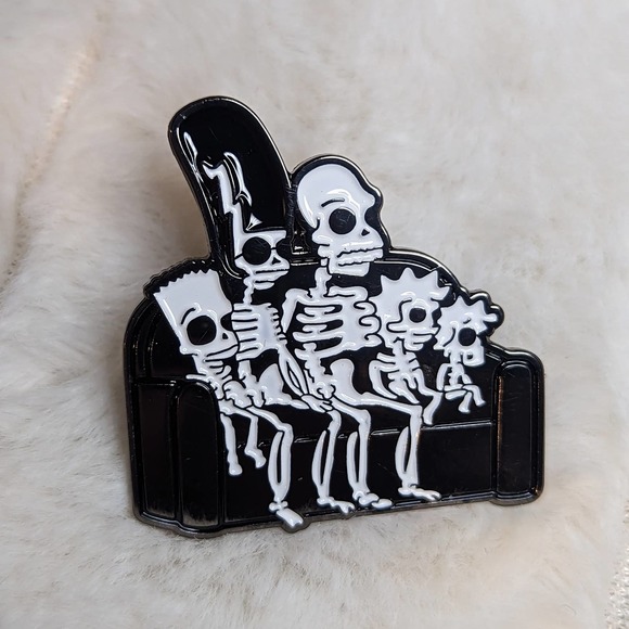 Handmade | Jewelry | The Simpsons Skeleton Enamel Pin | Poshmark